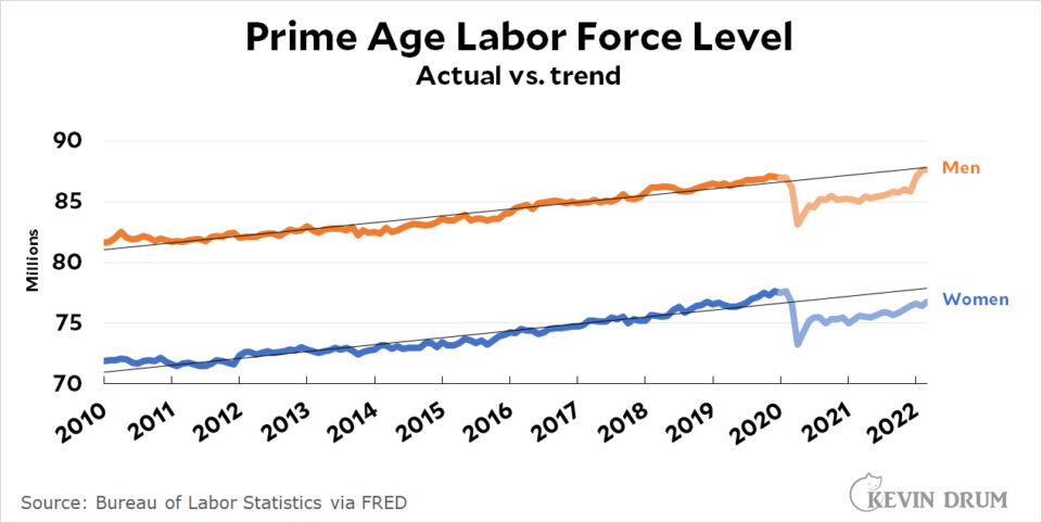 Raw data: Prime age workers in the post-COVID era – Kevin Drum